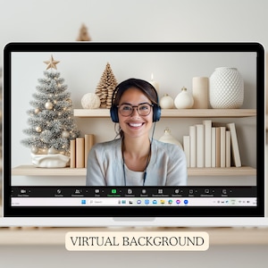 Christmas Zoom Backgrounds | Holiday Season Backdrop | Realistic Home ...