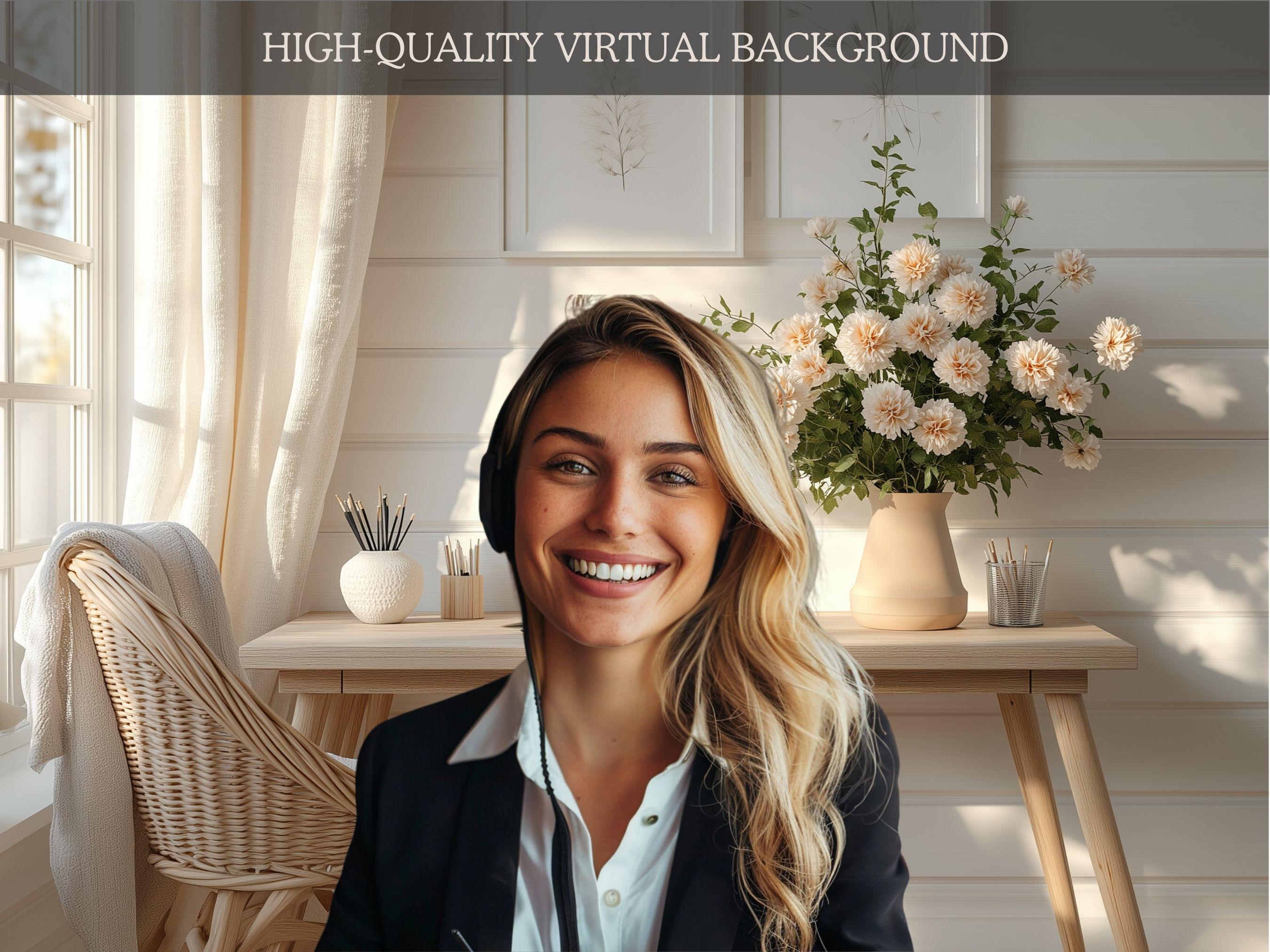 Minimalist Spring Virtual Background | Aesthetic Zoom Background ...