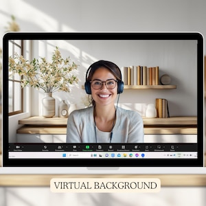 Zoom Background for Interview, Digital Backdrop Professional, Modern ...