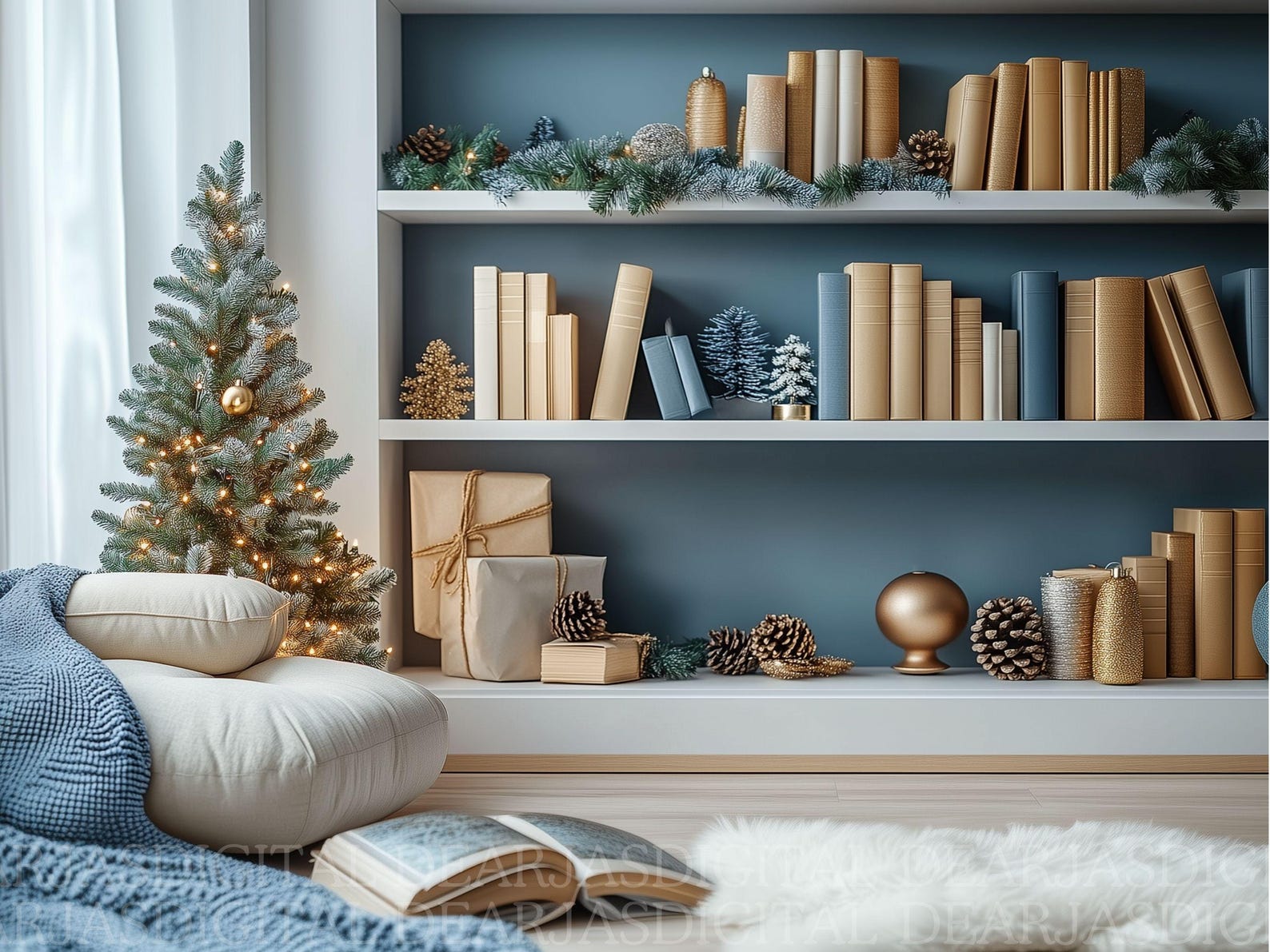 Christmas Zoom Backgrounds | Holiday Season Backdrop | Realistic Home ...