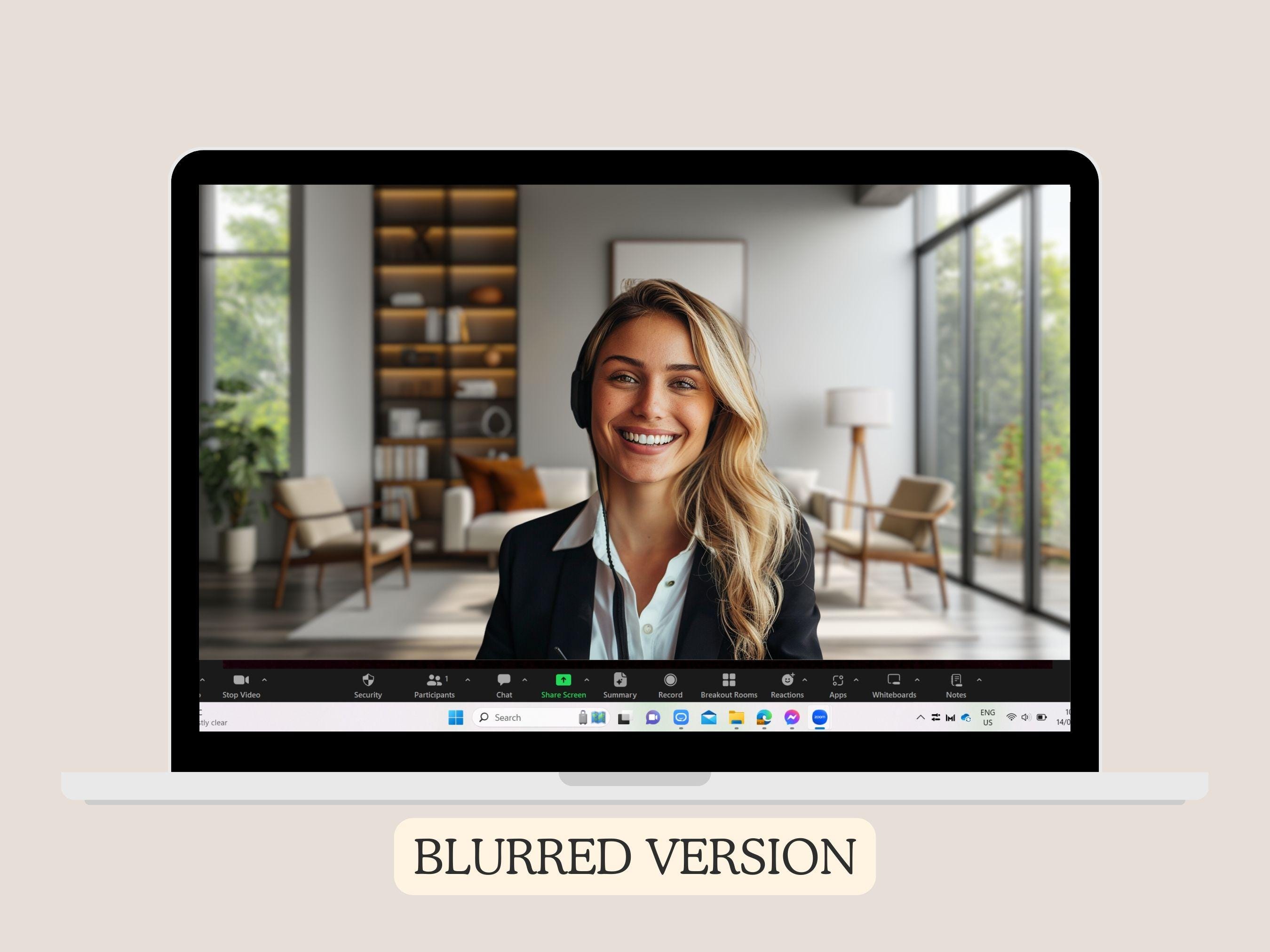 Home Office Background for Headshots, Virtual Backdrop Desk, Zoom ...