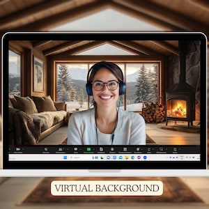 Christmas Zoom Backgrounds | Holiday Season Backdrop | Realistic Home | Teams Background ...