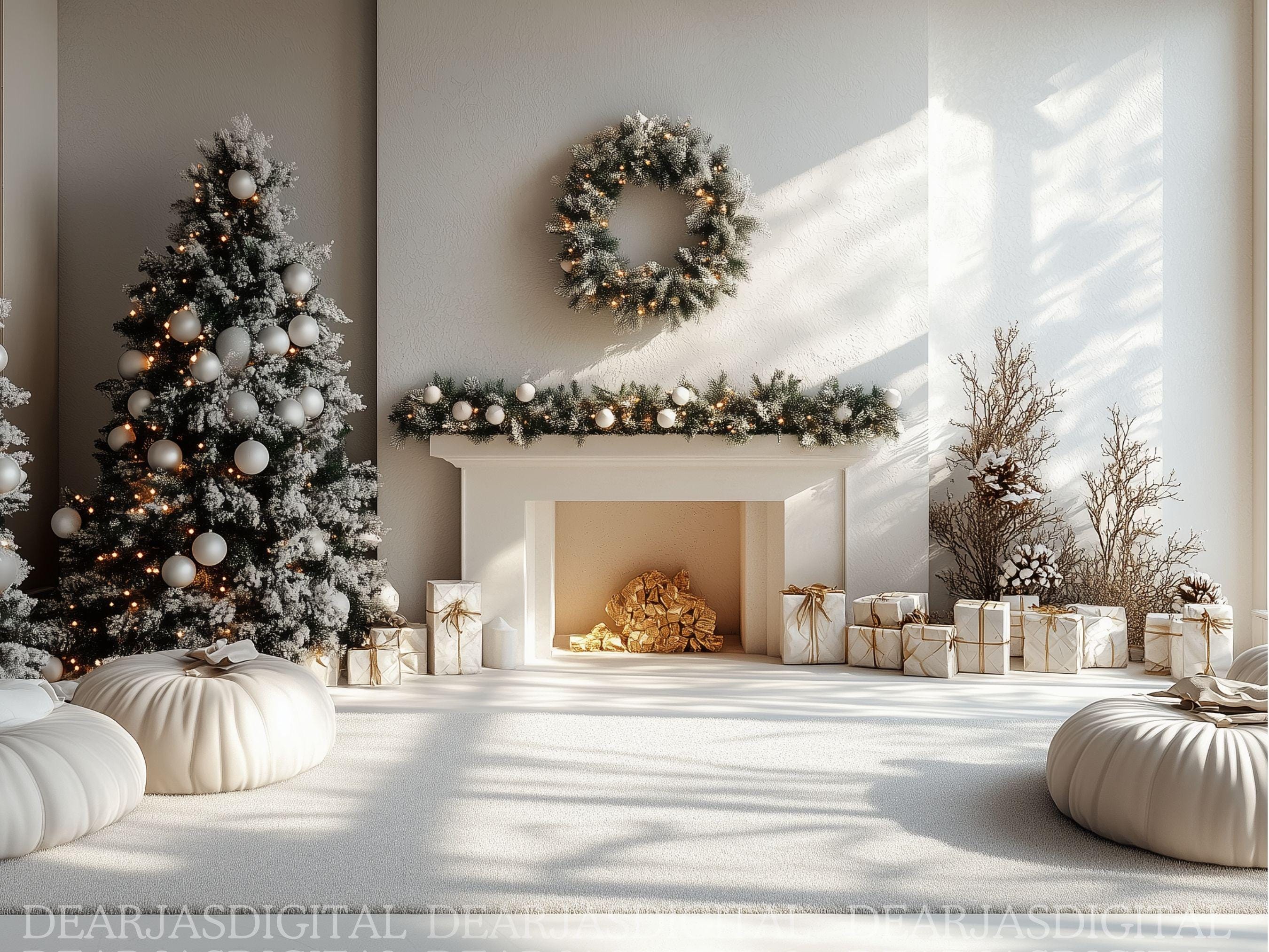 Christmas Zoom Backgrounds | Holiday Season Backdrop | Realistic Home ...