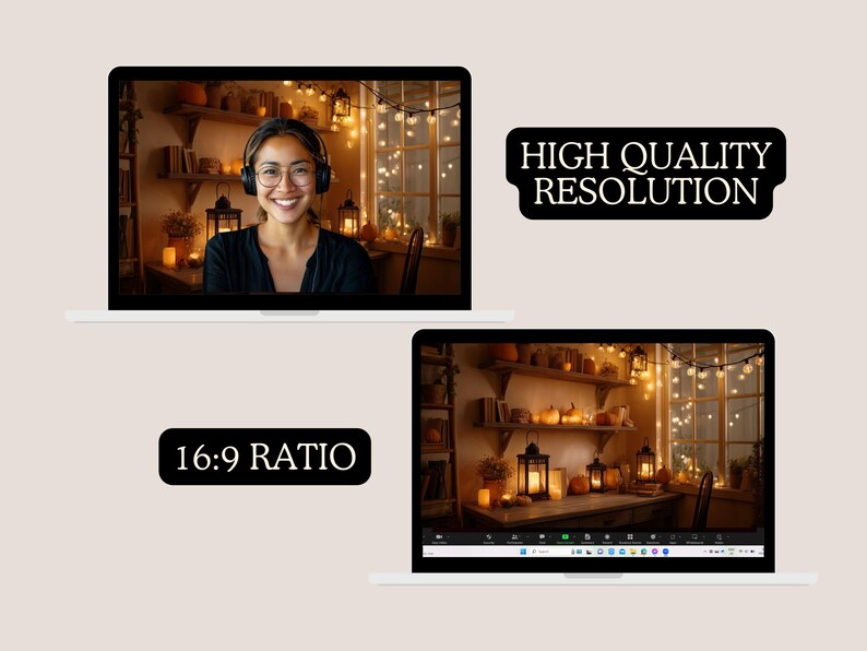 Halloween Virtual Background - Teams Background - Autumn Zoom Backdrop ...