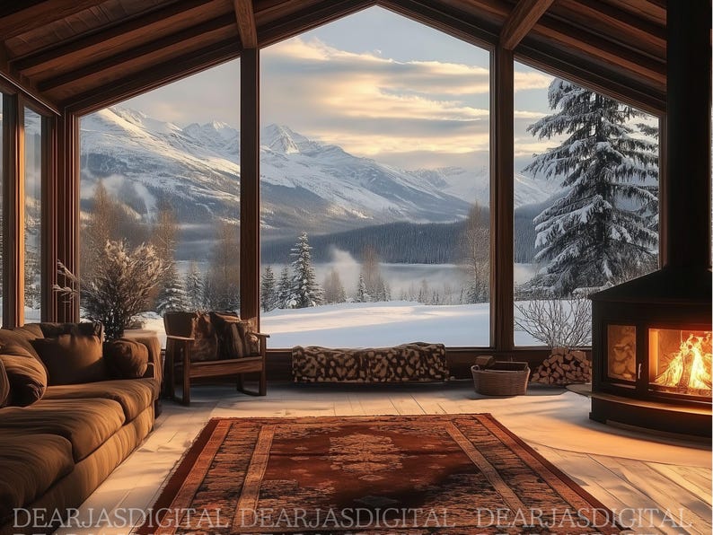 Christmas Zoom Backgrounds | Holiday Season Backdrop | Realistic Home | Teams Background ...