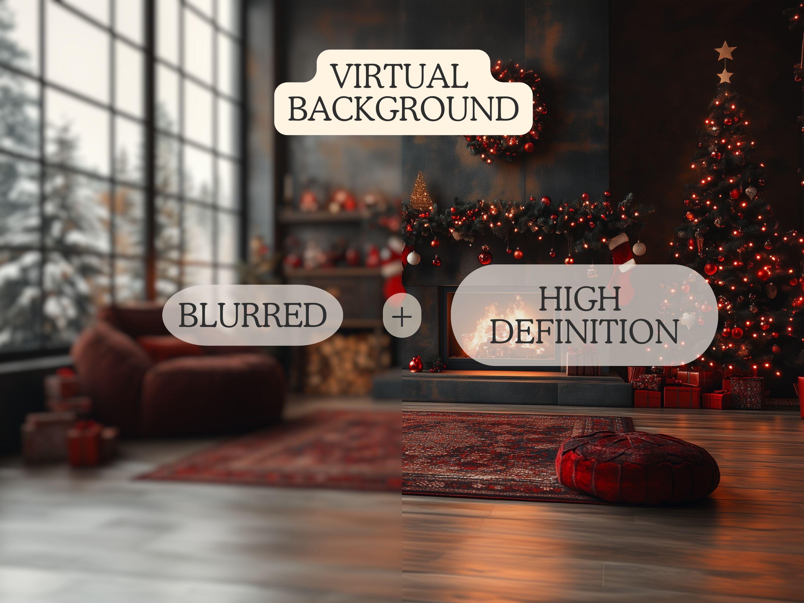 Christmas Zoom Backgrounds | Holiday Season Backdrop | Realistic Home ...