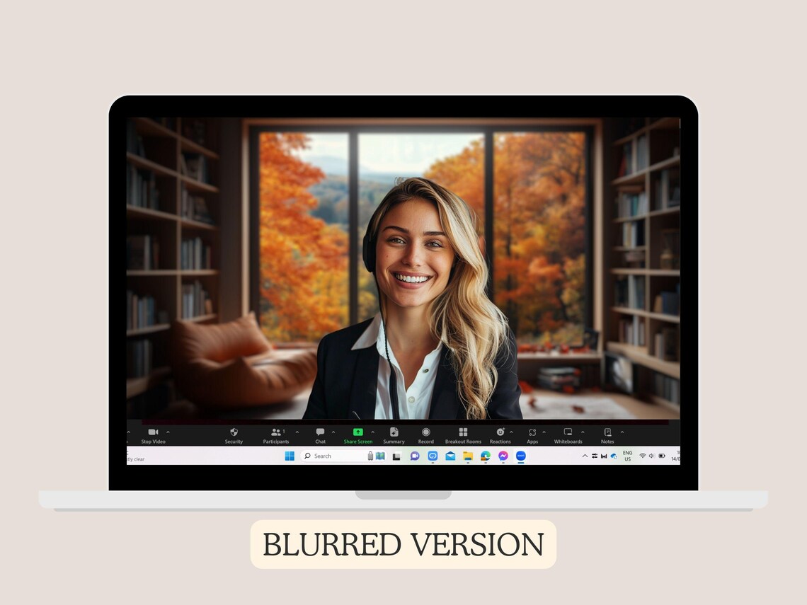 Zoom Backgrounds for Online Meetings | Virtual Office Autumn Trees ...