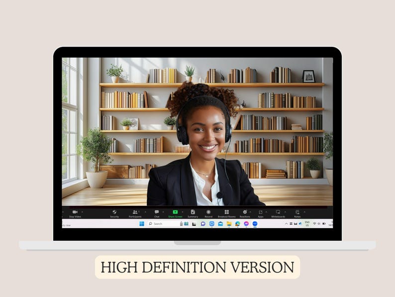 Zoom Background for Interview, Digital Backdrop Professional, Modern ...