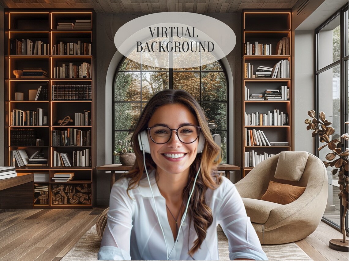 Zoom-Hintergrund, Hintergrund png, Zoom-Hintergrund Home-Office, Bücherregal-Hintergrund ...