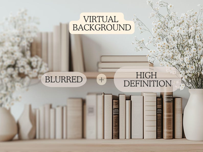 Spring Farmhouse Zoom Background for Virtual Meetings Boho Rustic Home ...