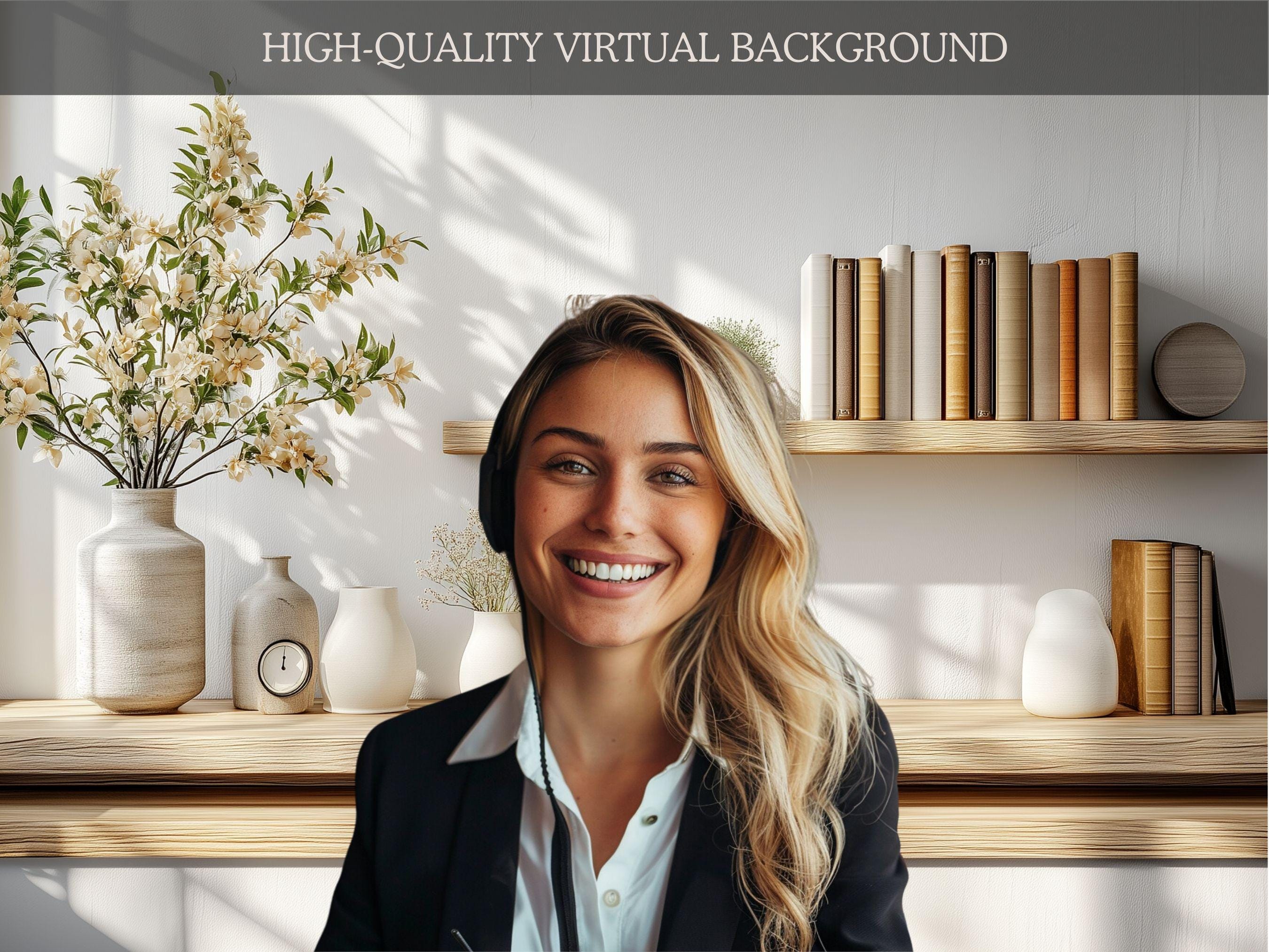 Zoom Background for Interview, Digital Backdrop Professional, Modern ...