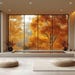 Fall Trees Window Virtual Background Autumn Scenic Backdrop for Zoom ...