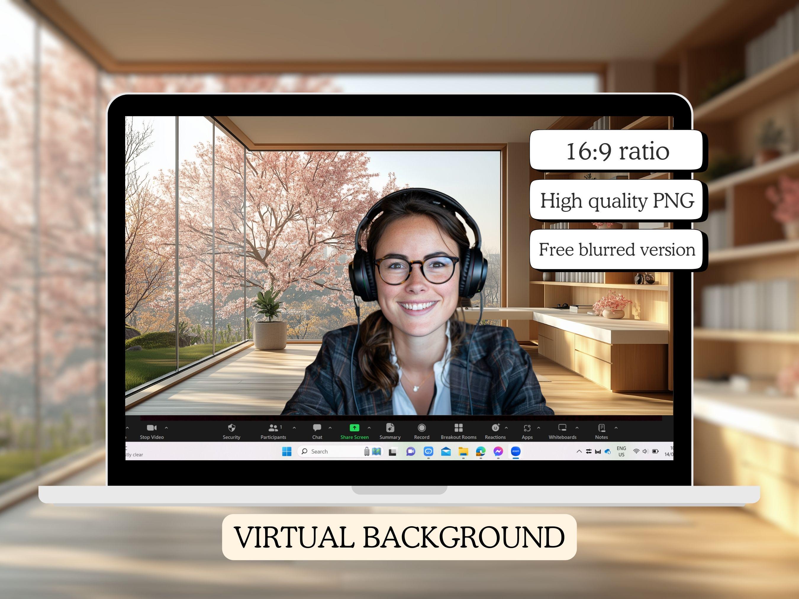 Minimalist Spring Virtual Background | Aesthetic Zoom Background ...