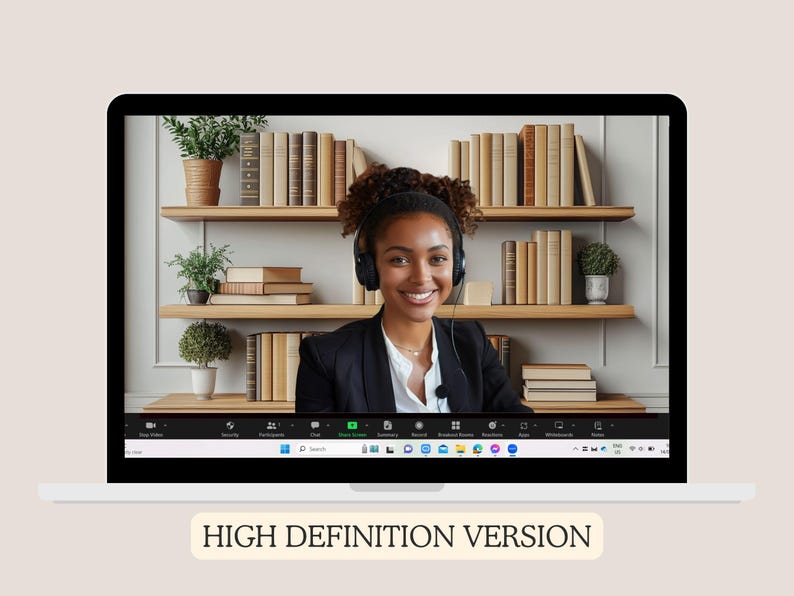 Zoom Backgrounds Home Office | Virtual Meeting Backdrop | Realistic ...