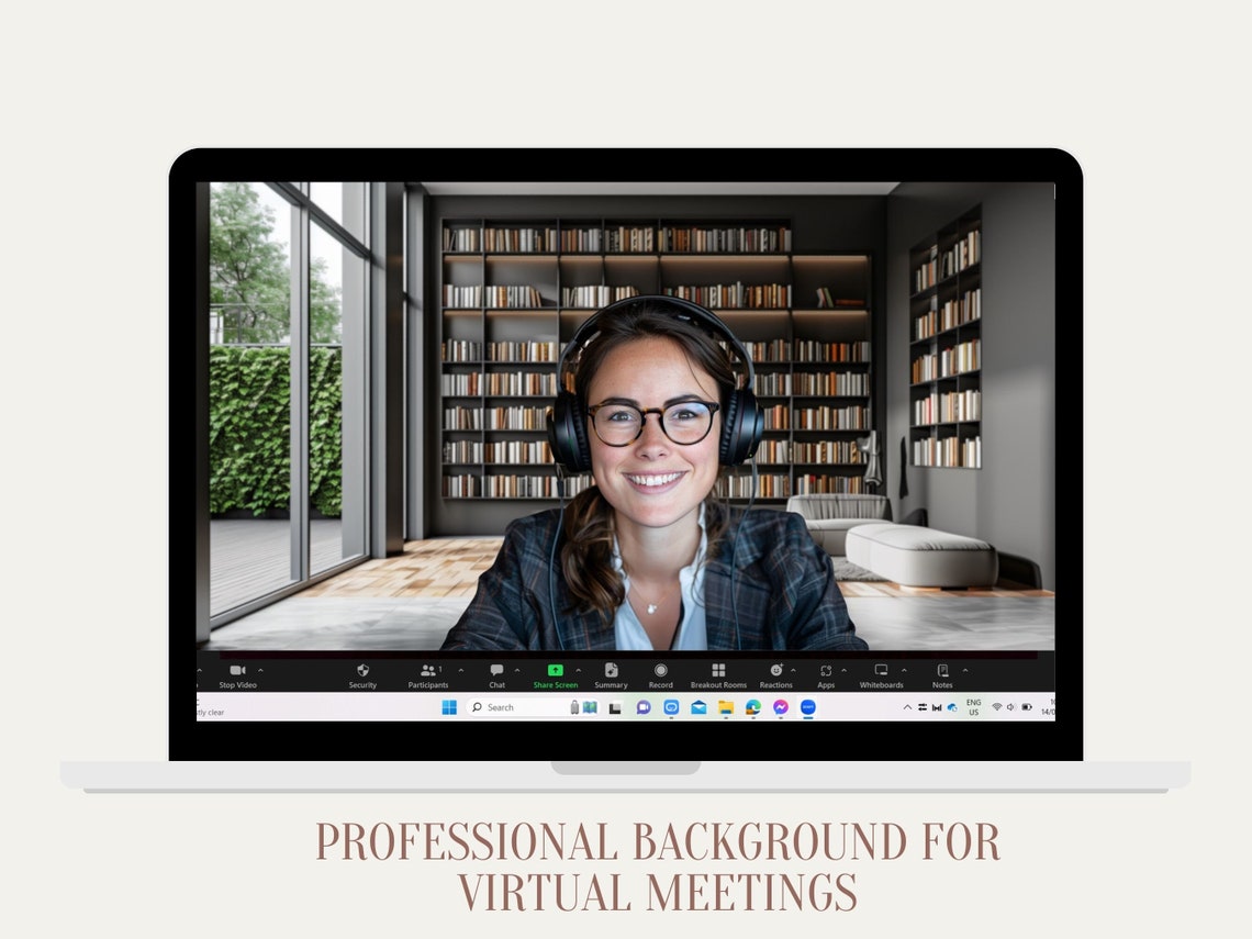 Background Virtual Office Zoom Background for Professionals Work From ...