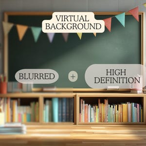Virtual Classroom Background for Teachers | Back to School Zoom ...