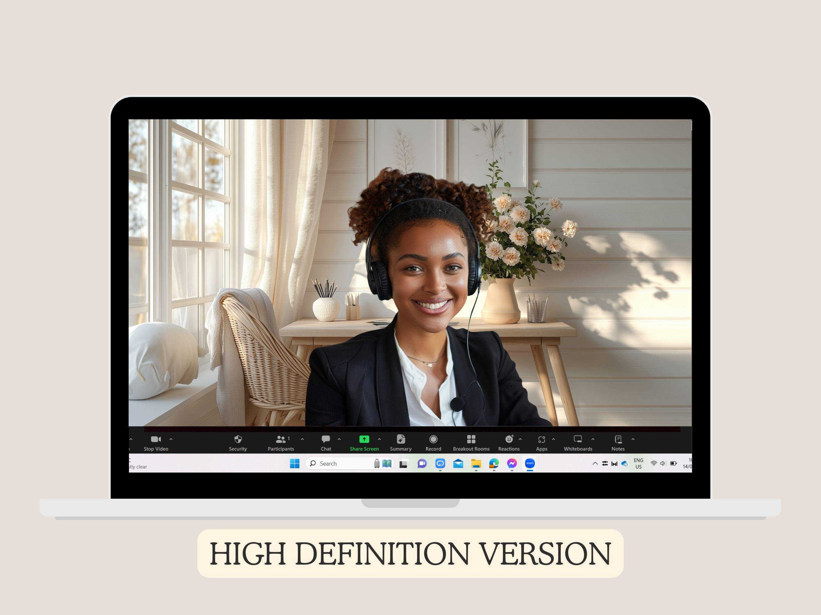 Minimalist Spring Virtual Background | Aesthetic Zoom Background ...