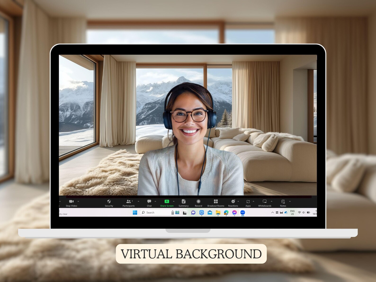Mountain View Virtual Background | Scenic Zoom Background | Nature ...