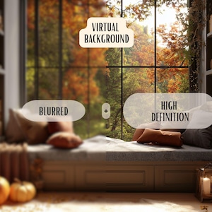 Autumn Apartment Virtual Background Zoom Meetings, Cozy Fall Home ...