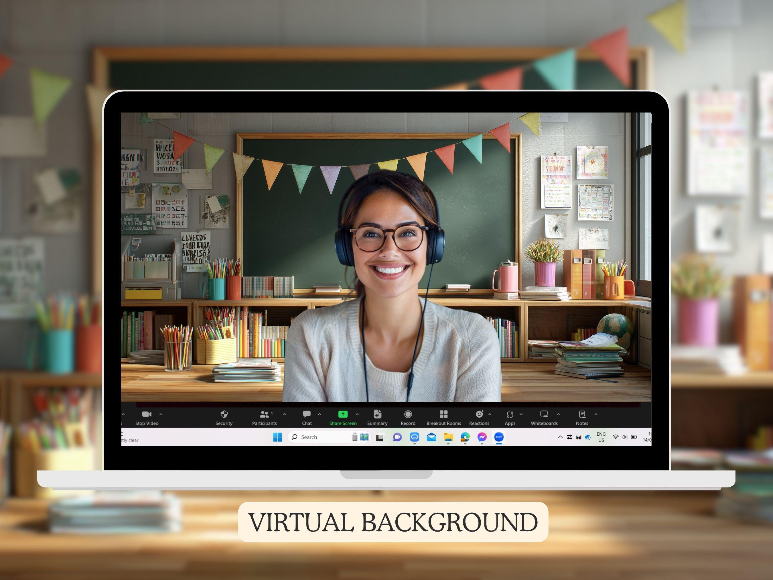 Virtual Classroom Background for Teachers | Back to School Zoom ...