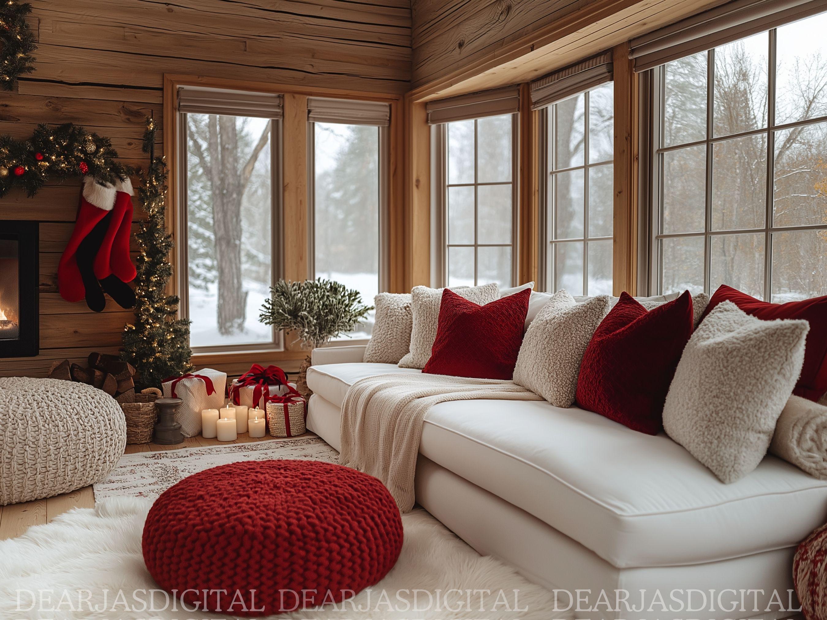 Christmas Zoom Backgrounds | Holiday Season Backdrop | Realistic Home ...