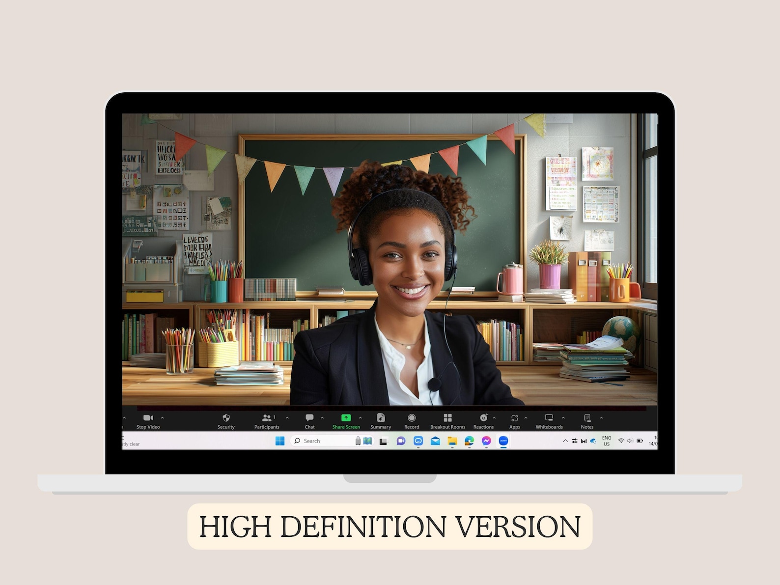 Virtual Classroom Background for Teachers | Back to School Zoom ...