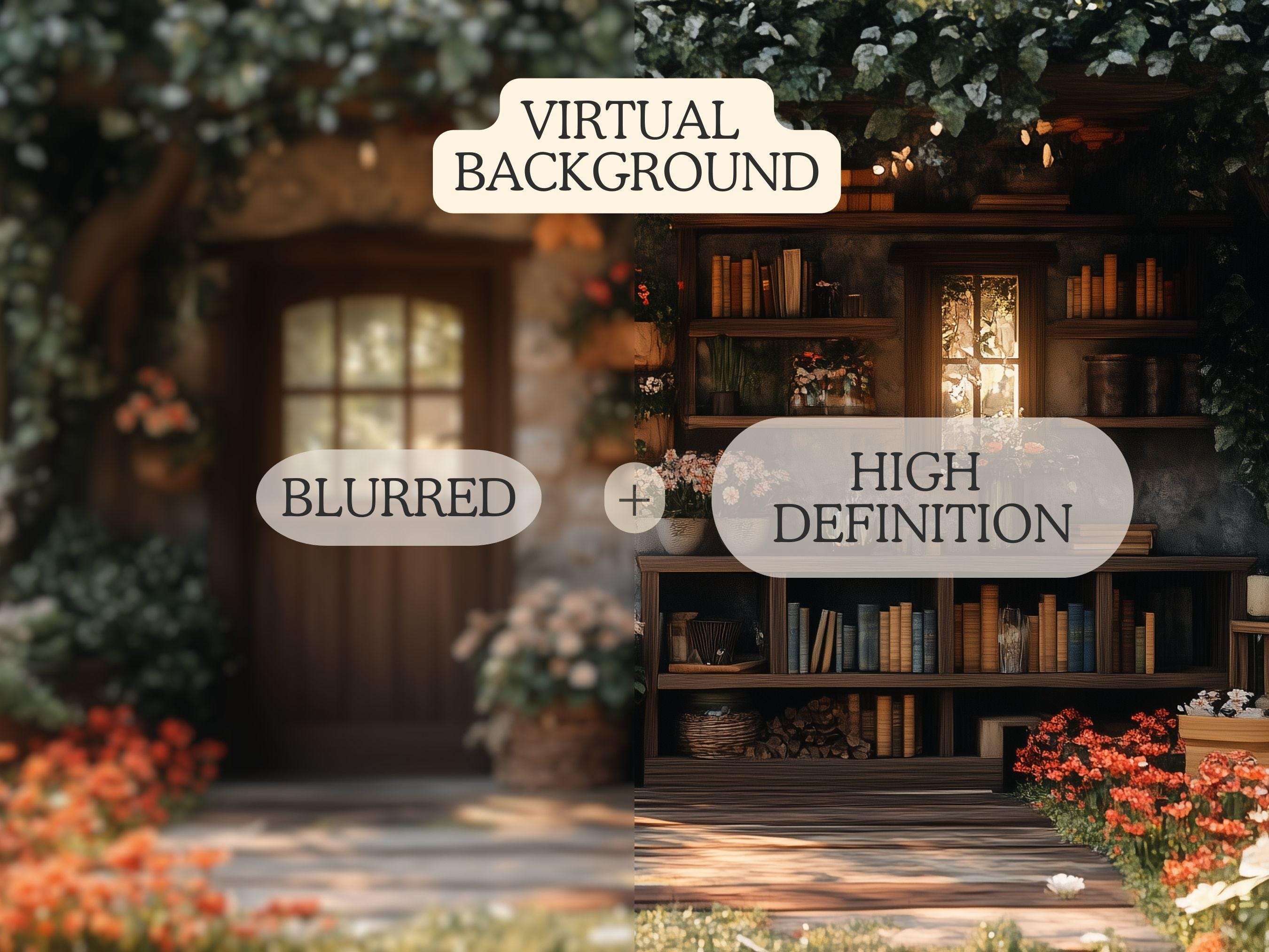 Spring Farmhouse Virtual Background | Rustic Floral Zoom, Teams, Webex ...