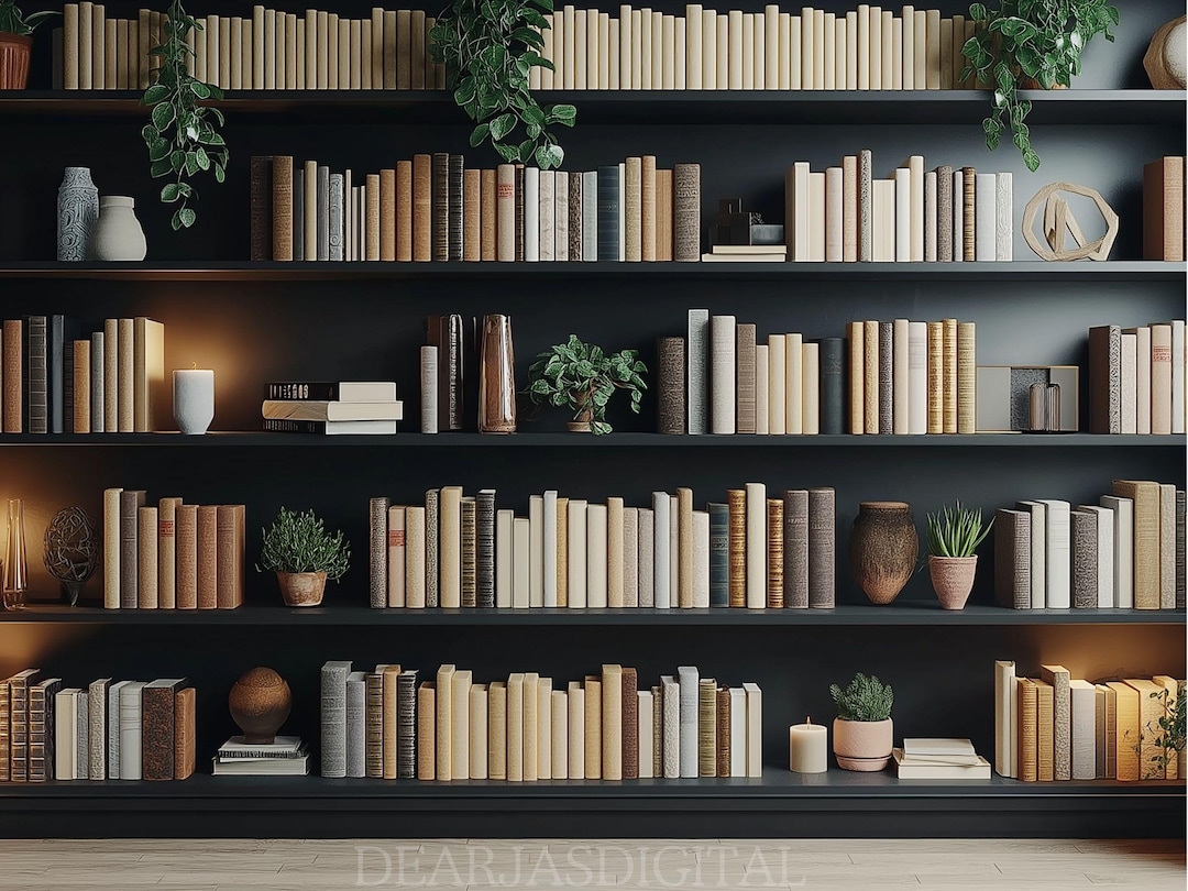 Cozy Bookshelf Zoom Backgrounds | Virtual Background for Video Calls ...