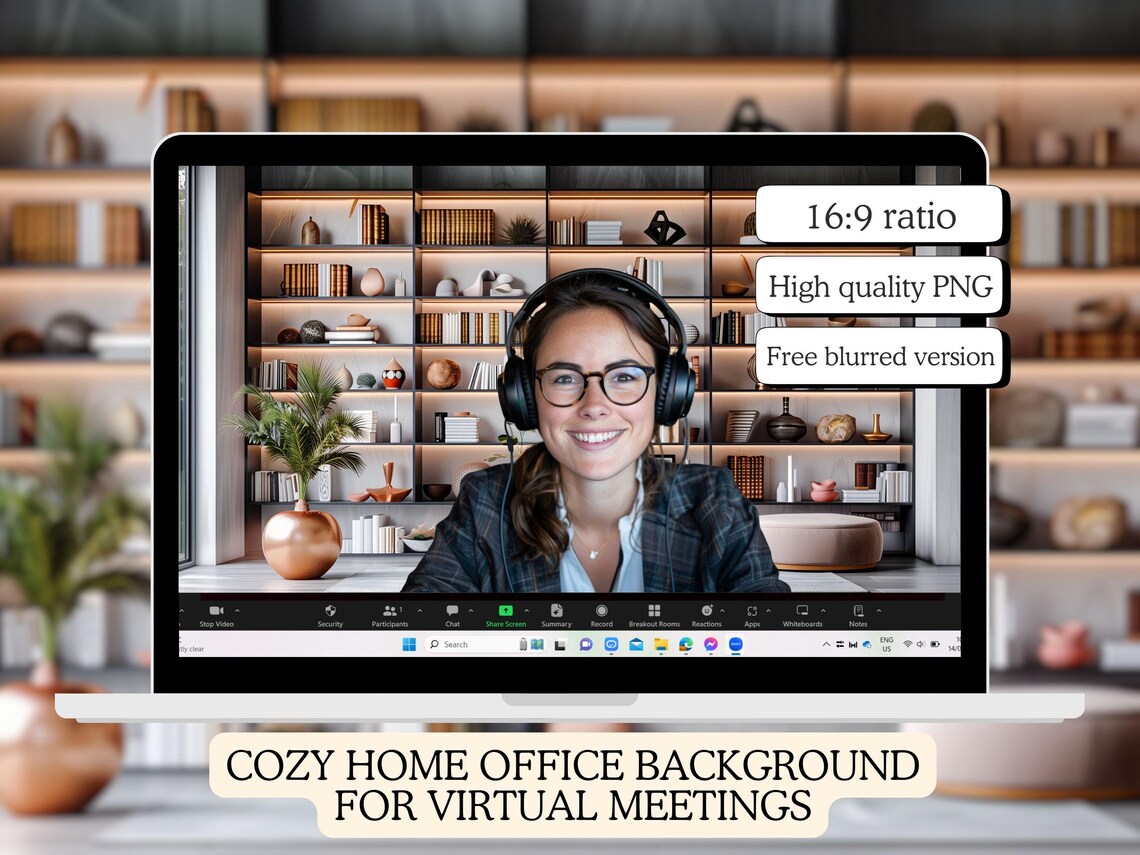 Zoom Background Home Office Virtual Office Zoom Background Office ...