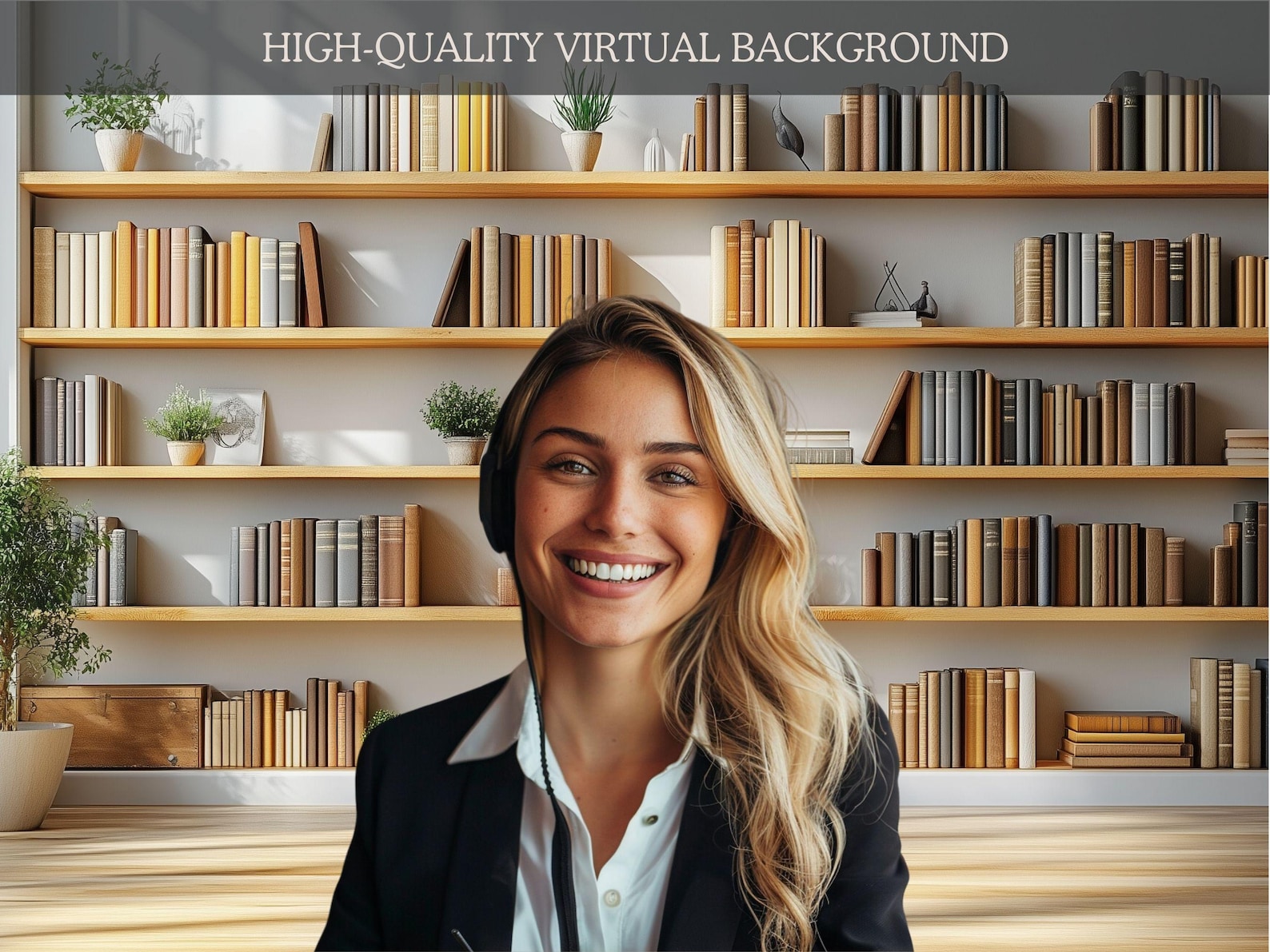 Zoom Background for Interview, Digital Backdrop Professional, Modern ...