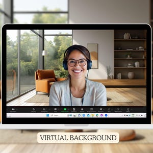 Virtual Office Zoom Background Office Backdrop Home Office Background ...