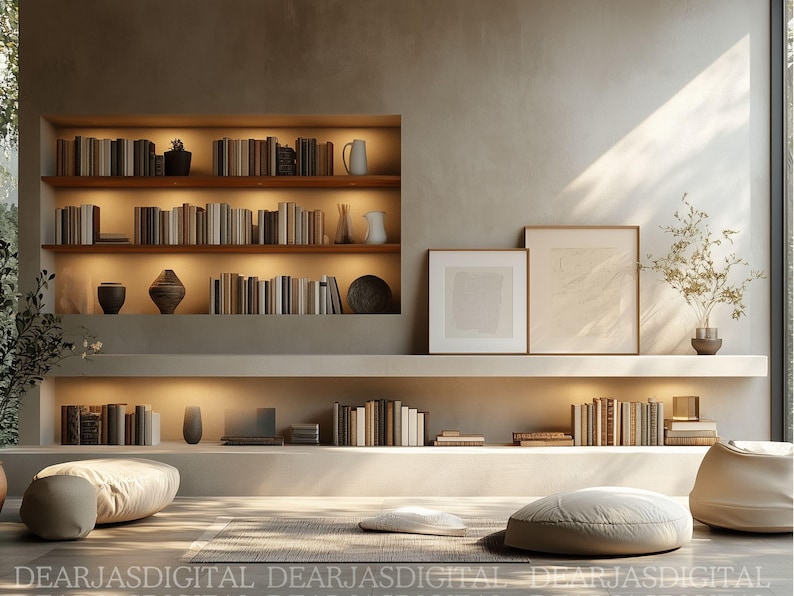 Zoom Background Home Office Blurred | Modern Virtual Backdrop for Video ...