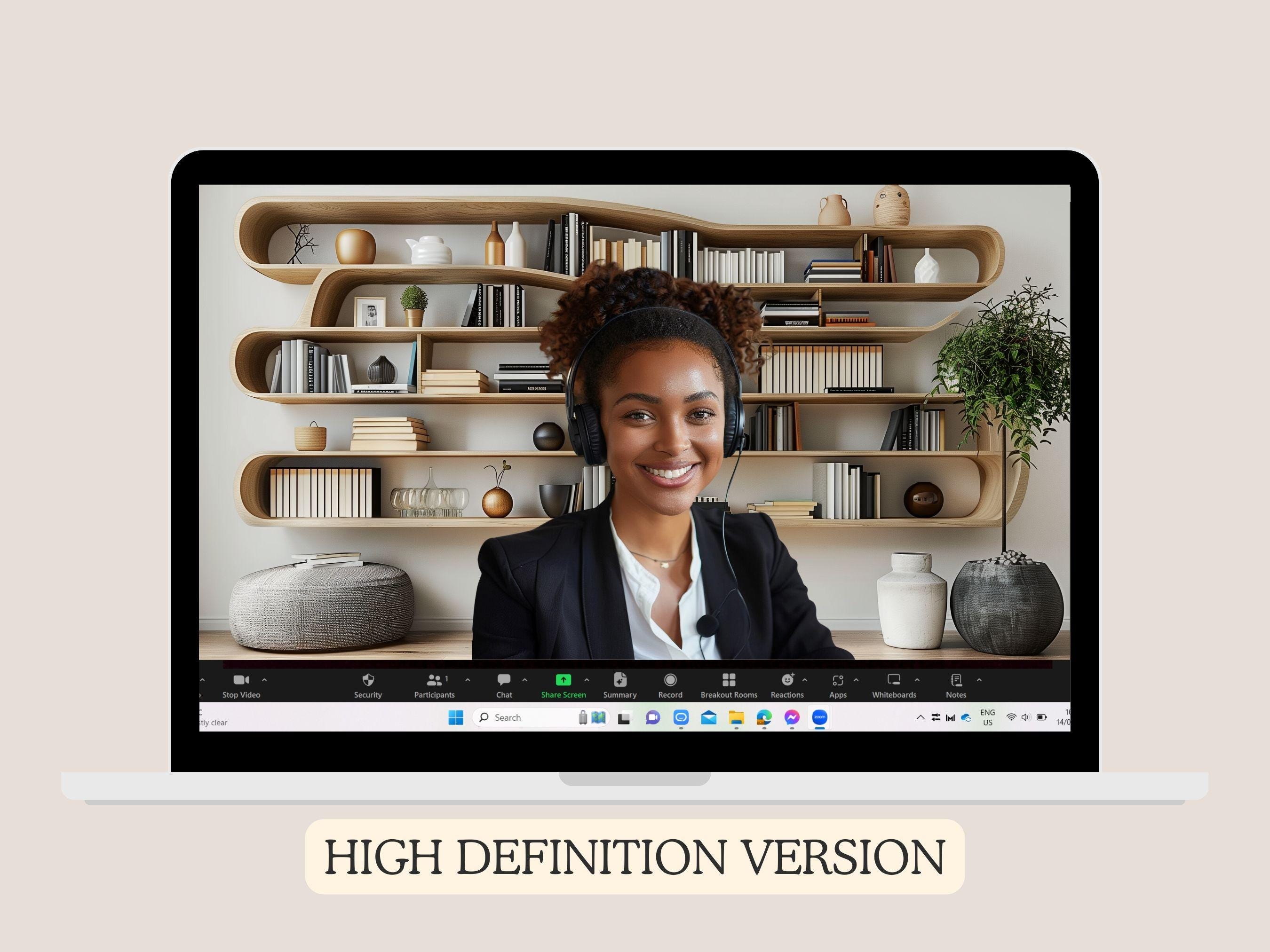 Virtual Background - Modern Shelving | Digital Backdrop for Zoom, Teams ...