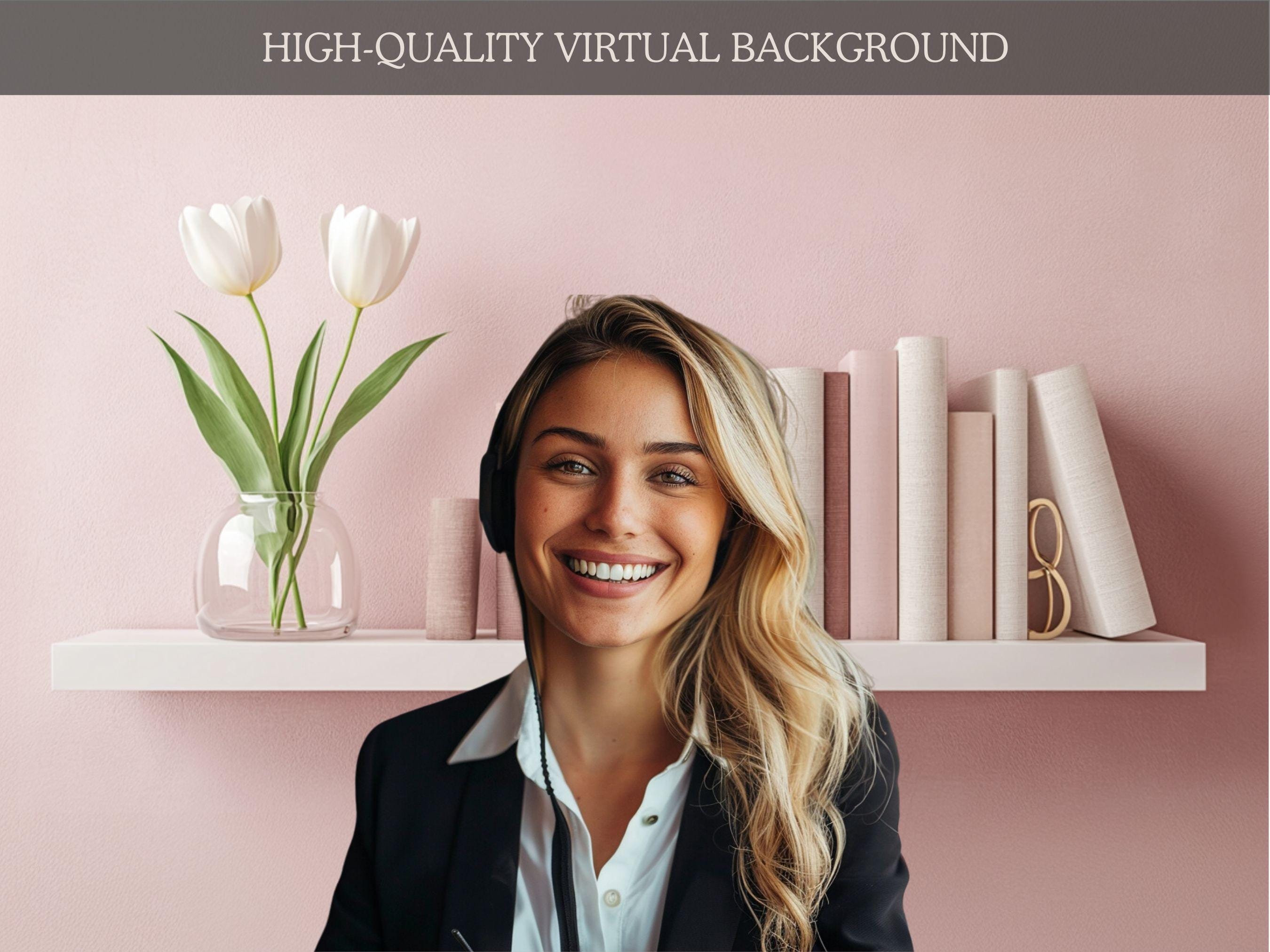 Virtual Background for Zoom and Teams Virtual Meetings | Pink ...