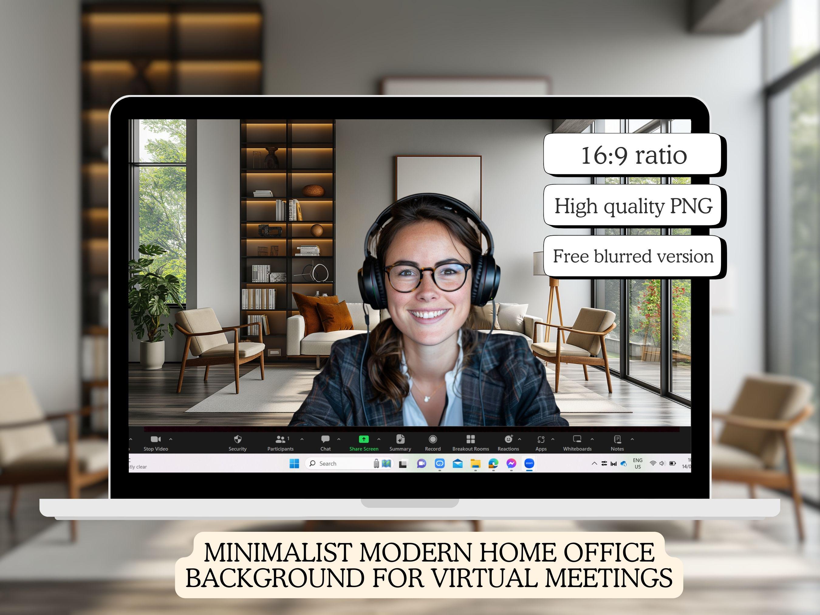 Home Office Background for Headshots, Virtual Backdrop Desk, Zoom ...