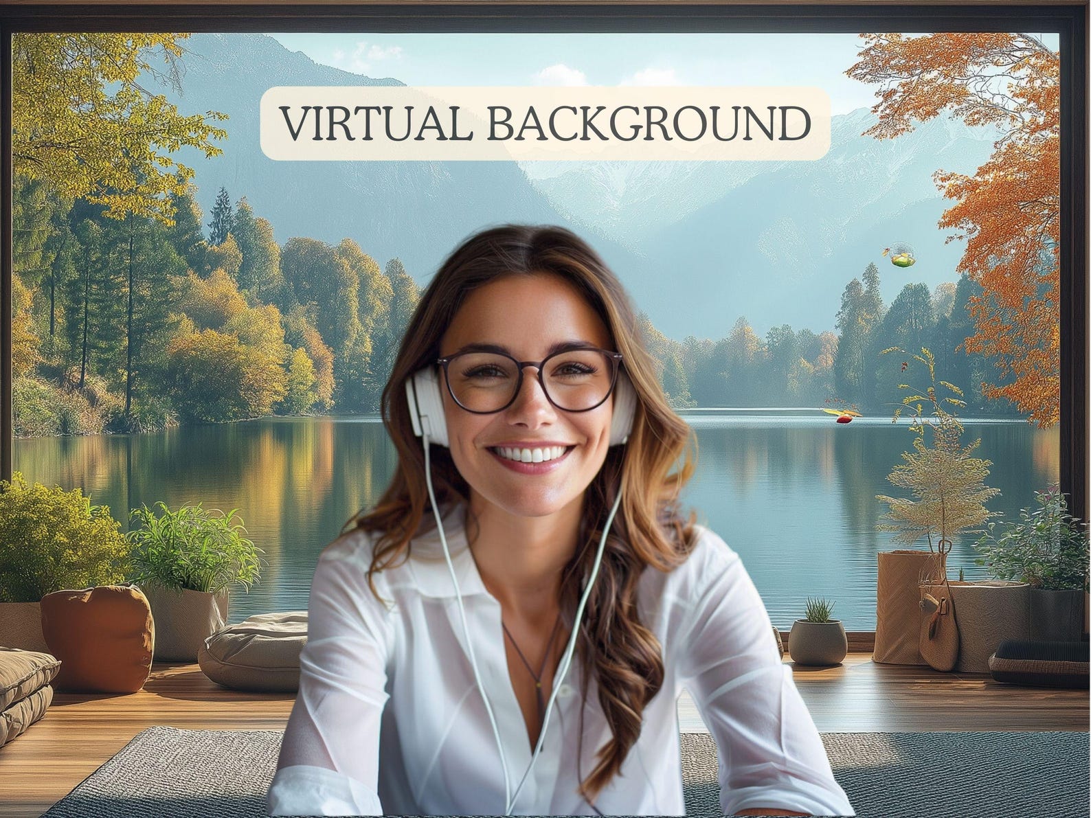 Lake View Virtual Background for Zoom, Teams, Meets, Webex | 16:9 Ratio ...