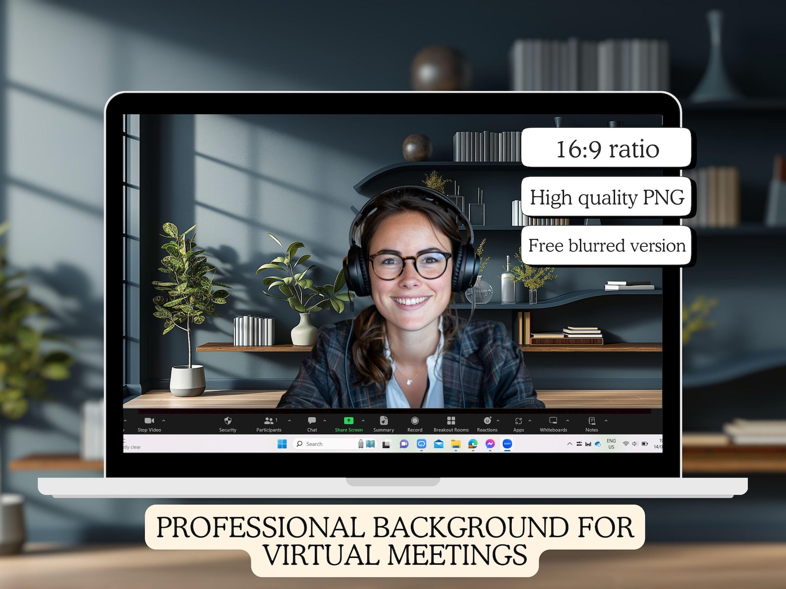 Virtual Office Zoom Background Office Backdrop Home Office Background ...