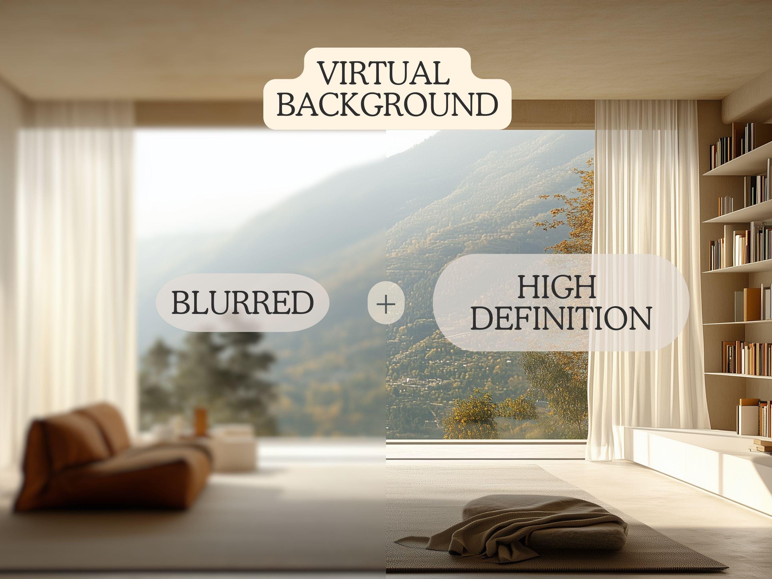 Zoom Background - Cozy Living Room Backdrop - Virtual Office for ...