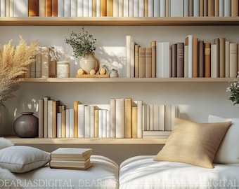 Virtual Background Bookshelf for Zoom Meetings, Home Office Background for Online Meetings 16:9 ...