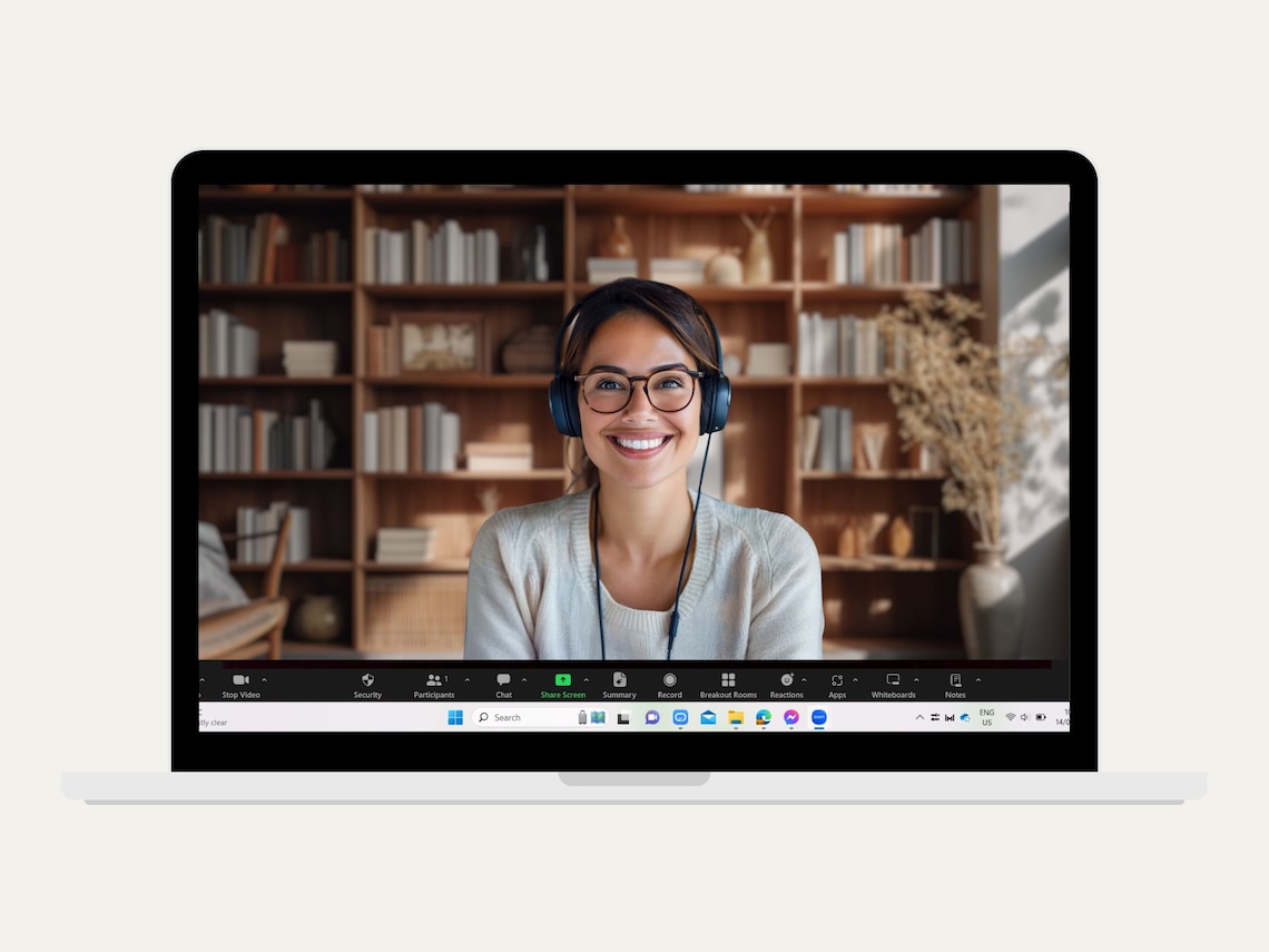 Virtual Office Zoom Background Office Backdrop Home Office Background ...