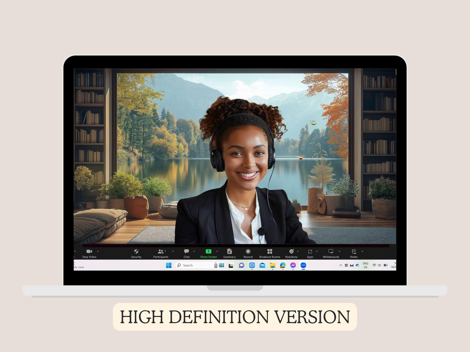 Lake View Virtual Background for Zoom, Teams, Meets, Webex | 16:9 Ratio ...