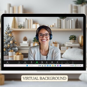 Christmas Zoom Backgrounds | Holiday Season Backdrop | Realistic Home ...