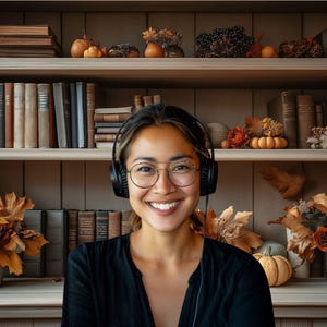 Autumn Theme Bookshelf Virtual Background | Cozy Fall Backdrop for Zoom ...