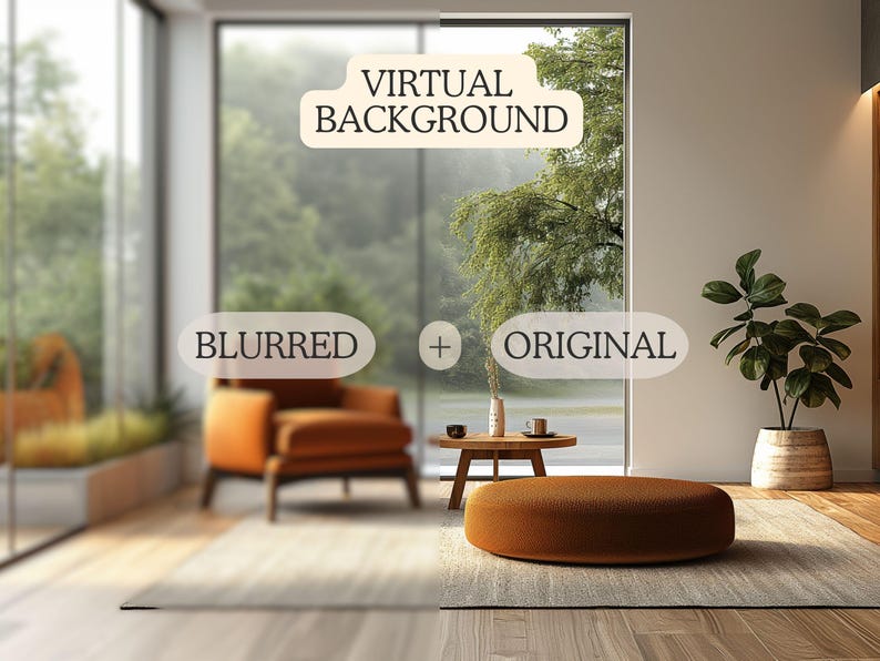 Virtual Background for Video Conference | Cozy Home Office With ...