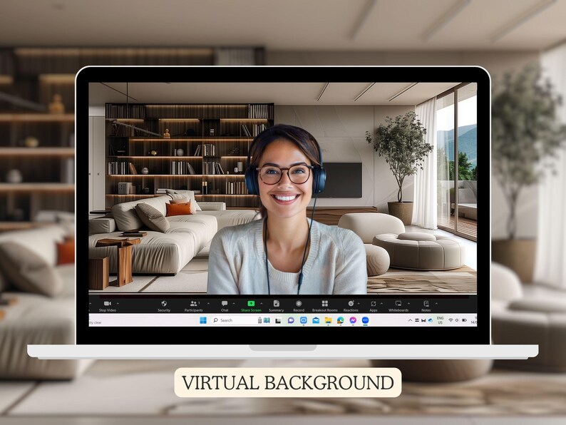 Zoom Backgrounds | Zoom Background Home Office | Home Office Virtual ...