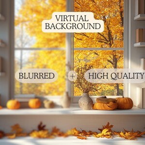 Autumn Bookshelf Virtual Background | Cozy Fall Zoom Backdrop (PNG) - Etsy