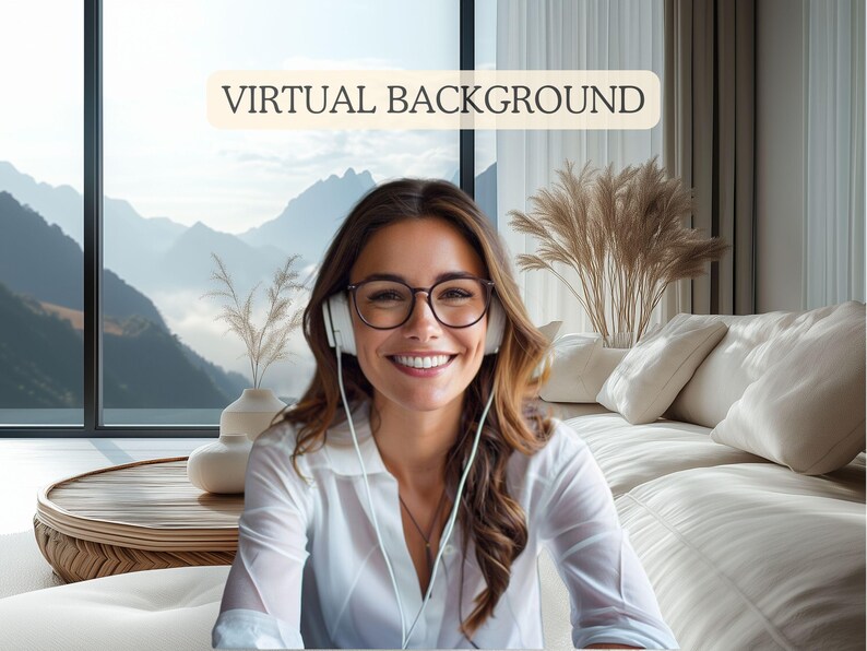 Mountain View Virtual Background | Scenic Nature Zoom Backdrop (digital ...