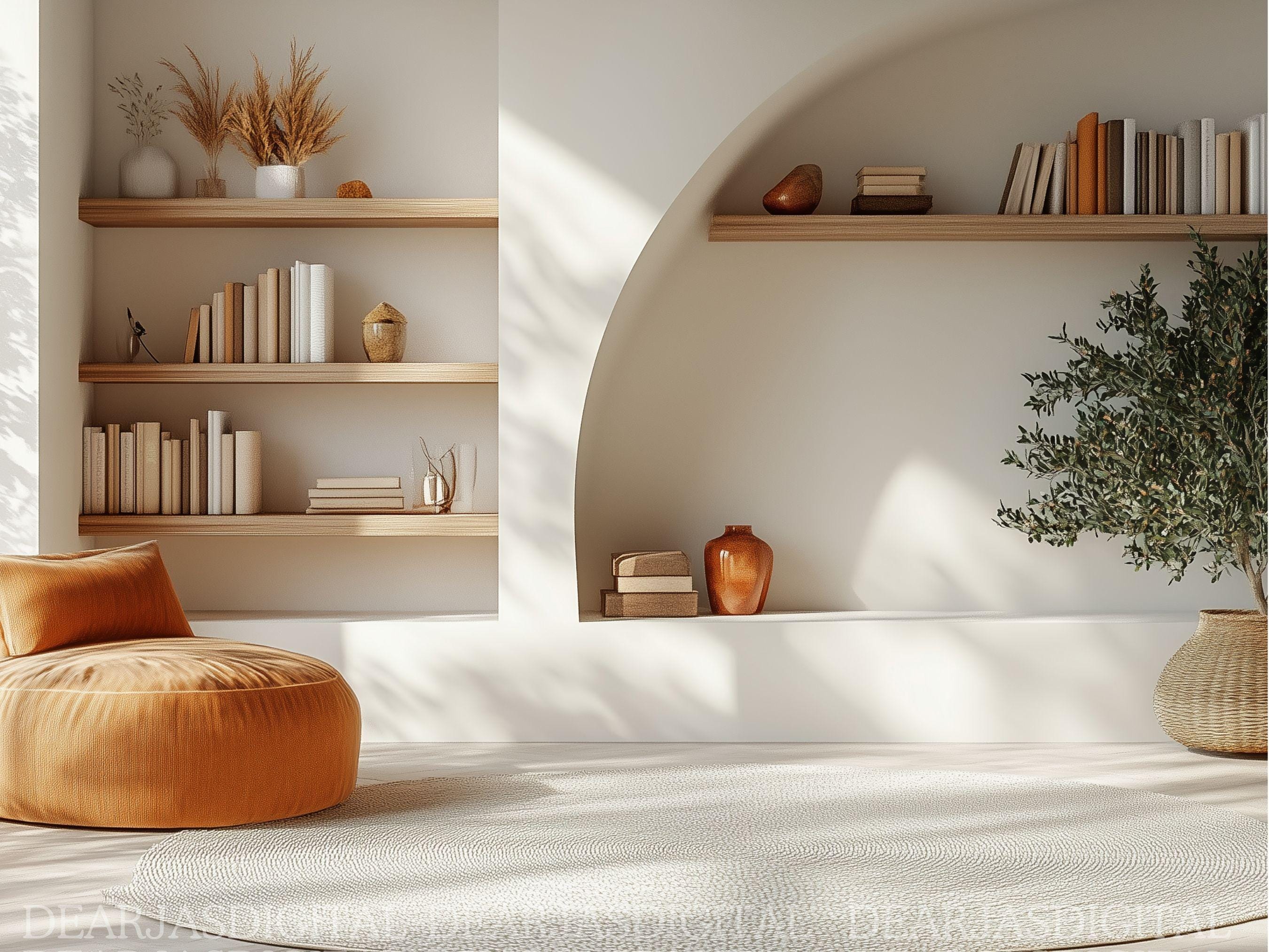 Zoom Background for Interview, Digital Backdrop Professional, Modern Home Office Zoom Background ...