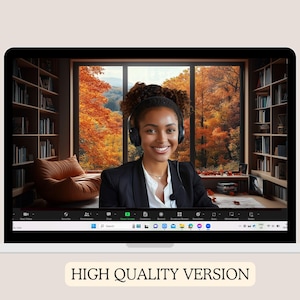 Zoom Backgrounds for Online Meetings | Virtual Office Autumn Trees ...
