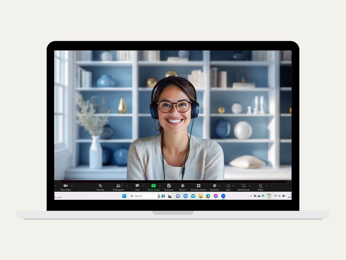 Virtual Office Zoom Background Office Backdrop Home Office Background ...